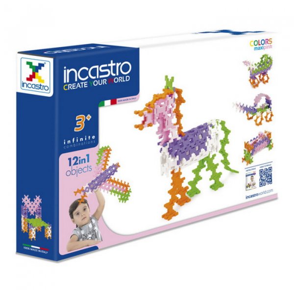 Incastro Stavebné kocky Pink Maxi 100 dielikov | predskolak.sk